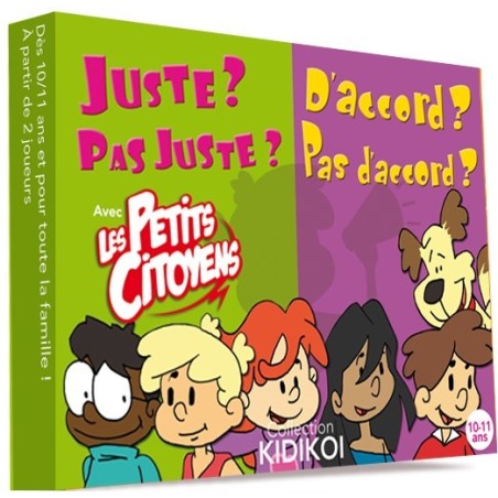 Jeu de cartes pour développer le discernement : KIDIKOI "Juste? Pas ...